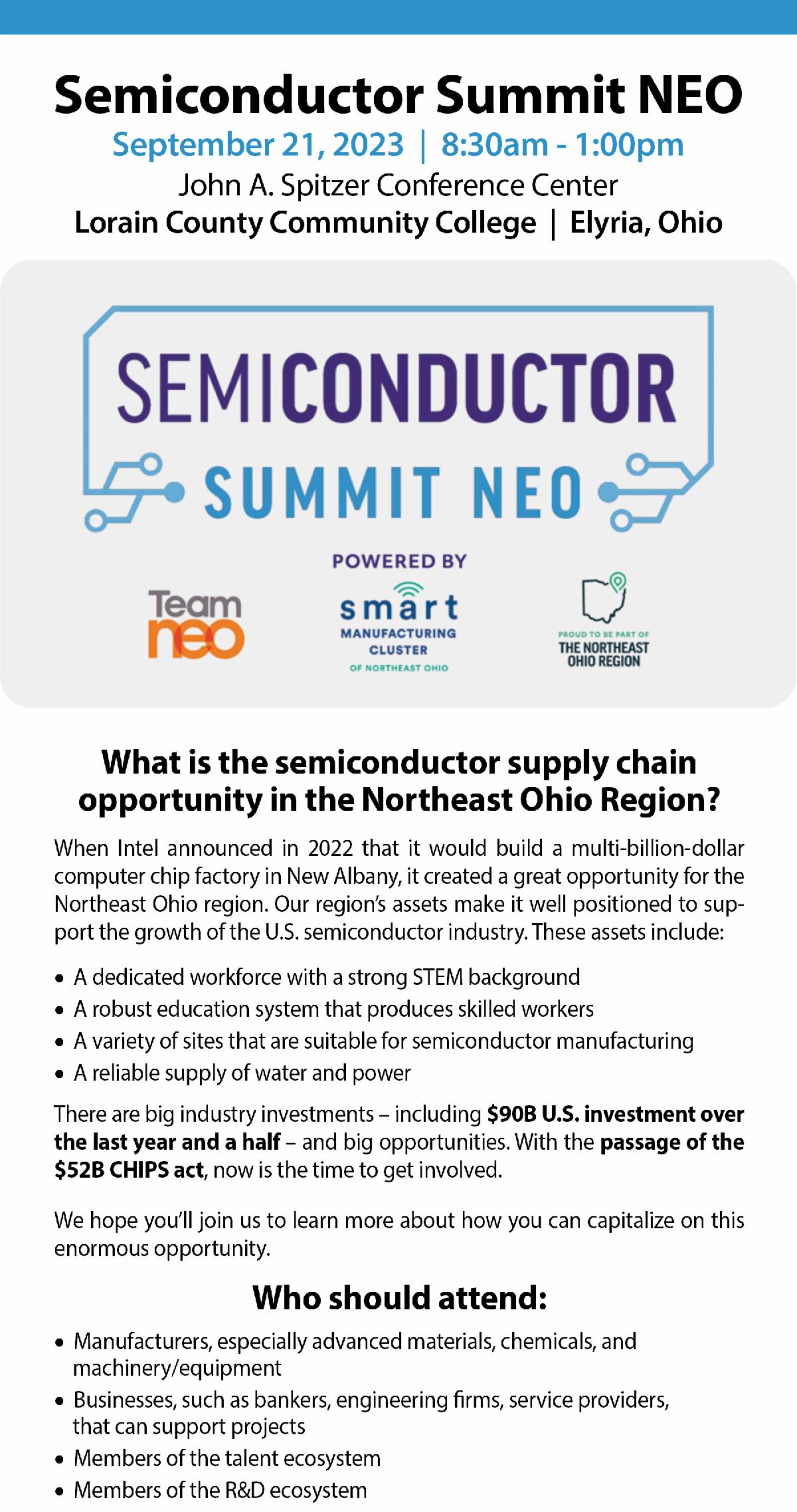 COMING THURSDAY... 2023 Semiconductor Summit NEO