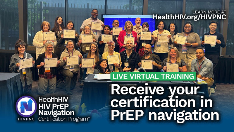 Just announced: CA PrEP Navigator Certification Training