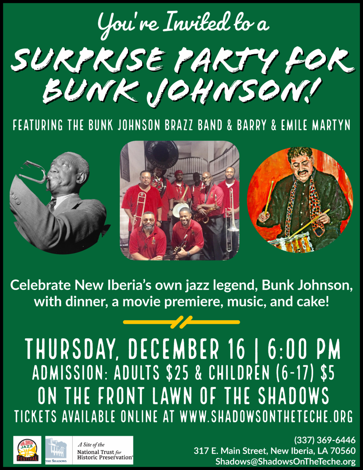 You're Invited! Surprise Party for Bunk Johnson