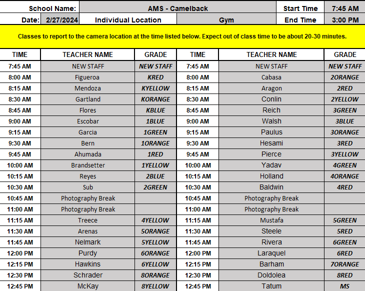 AMS Camelback Newsletter