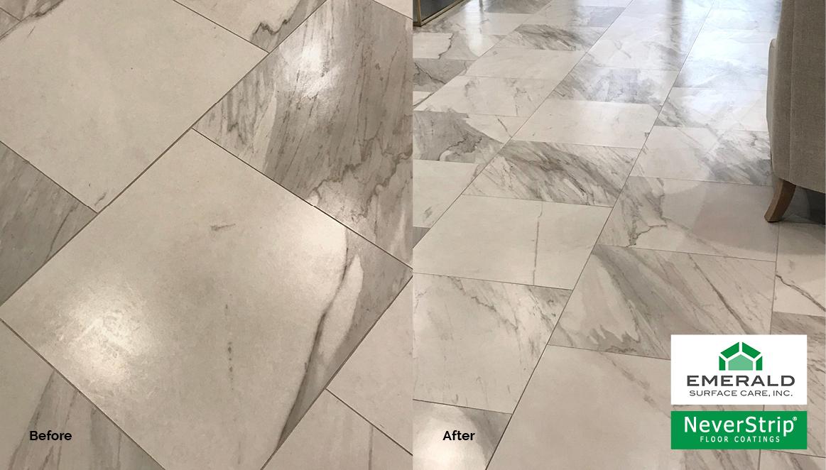 Restoring Damaged Porcelain Appearance with NeverStrip Tile Seal