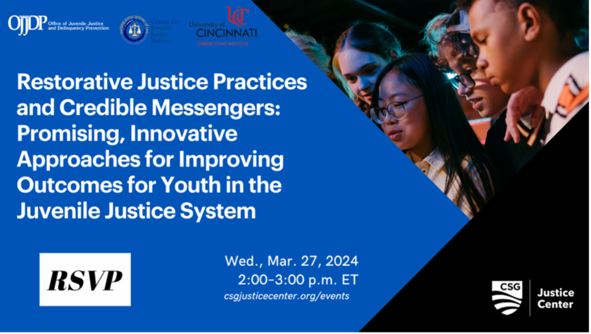 New brief and upcoming webinar on juvenile justice restorative justice practices and credible ...