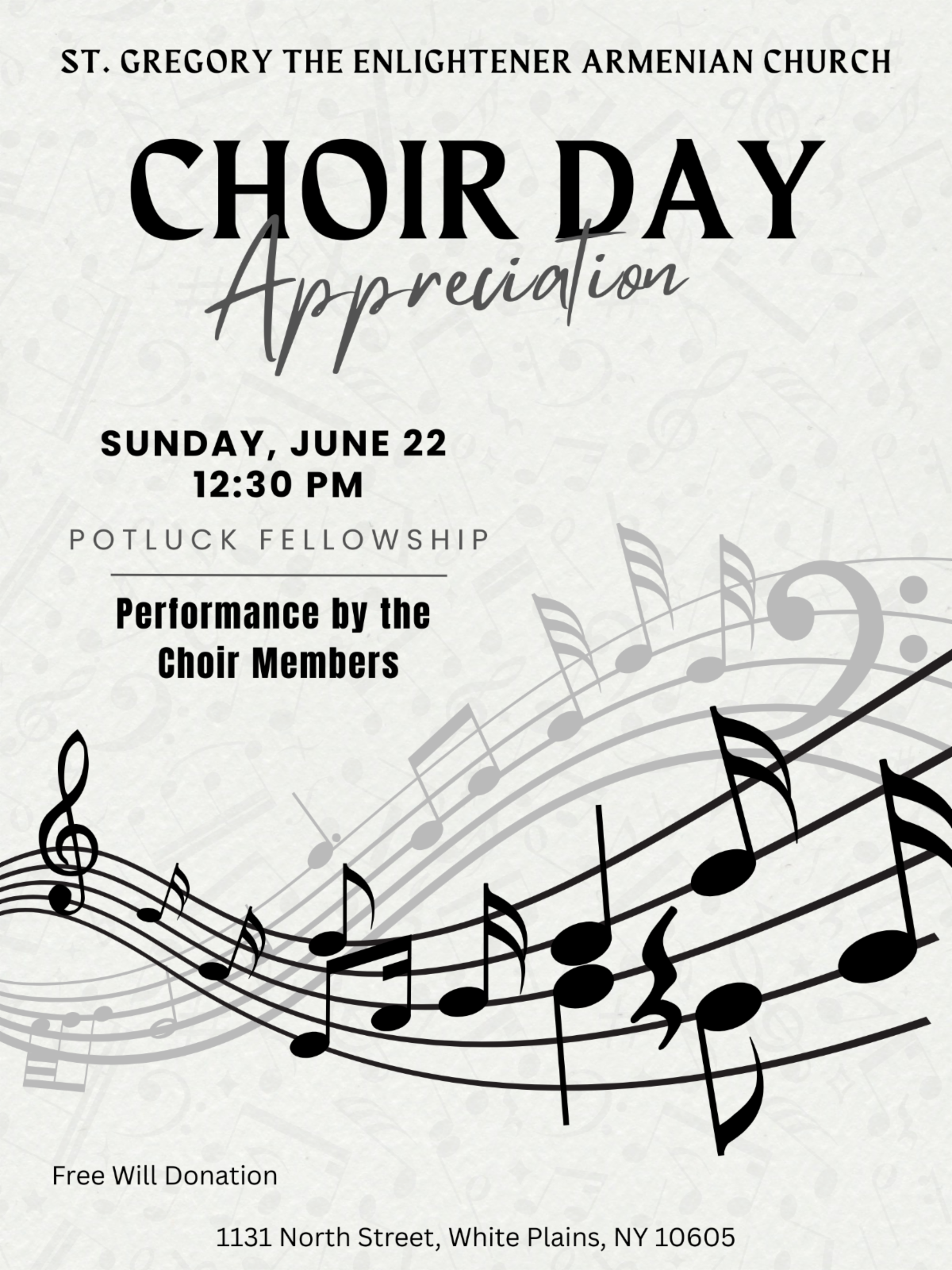 Choir Appreciation Day this Sunday, June 22