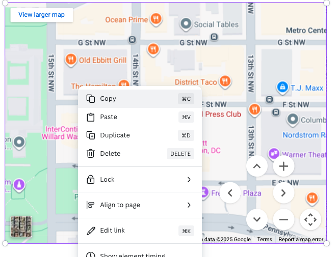 Camp Canva: Embedding external maps into a Canva design