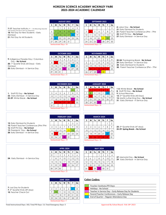 REVISED 2023-24 School Calendar