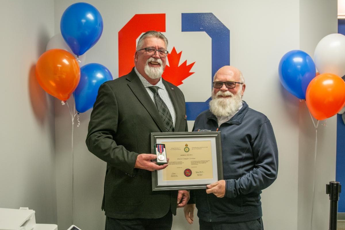 Commissionaire, Marcel Cormier Receives King Charles Coronation Medal