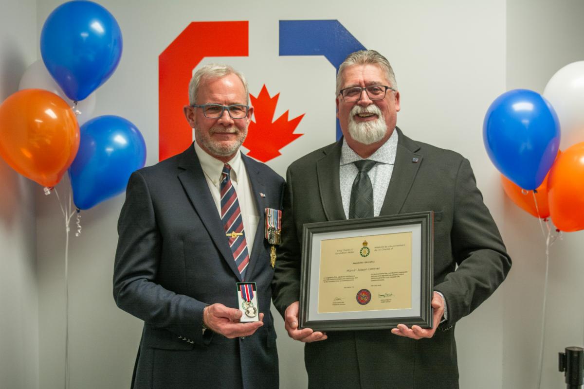 Commissionaire, Marcel Cormier Receives King Charles Coronation Medal