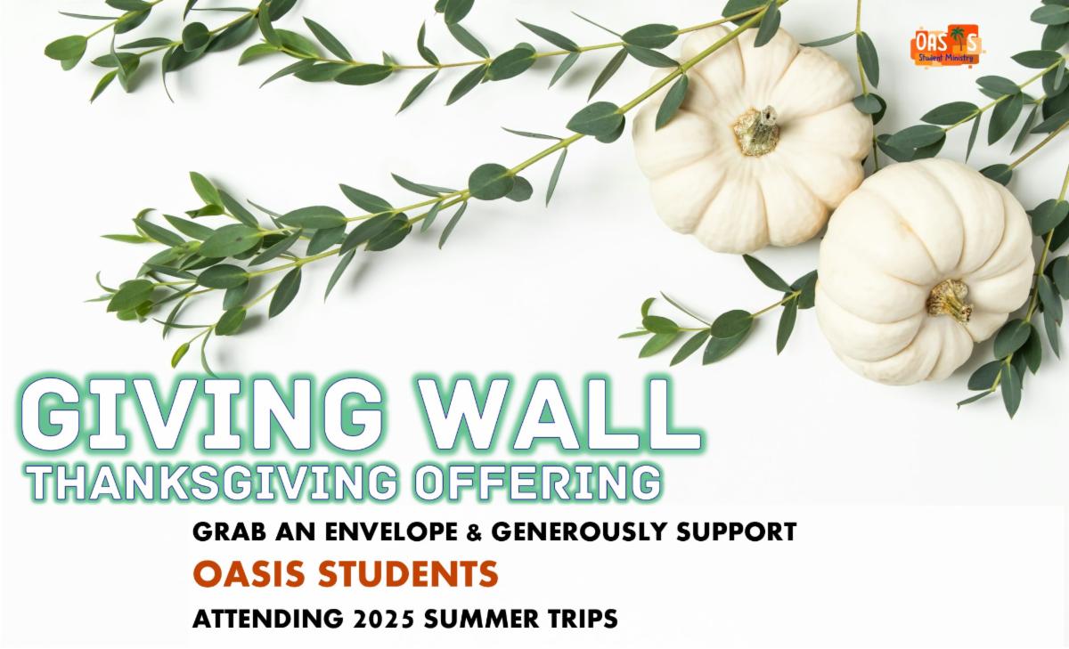 Thanksgiving Offering - Giving Wall