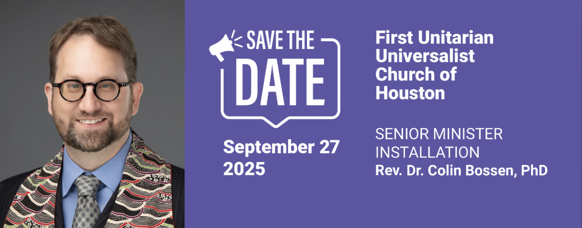 Save the Date – Rev. Dr. Colin Bossen Installation