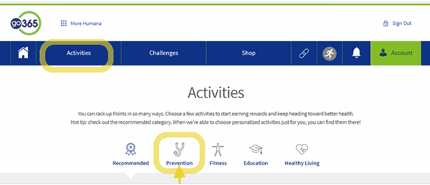 Go365 - HSG Biometric Screening and Online Health Assessment Challenge 2022
