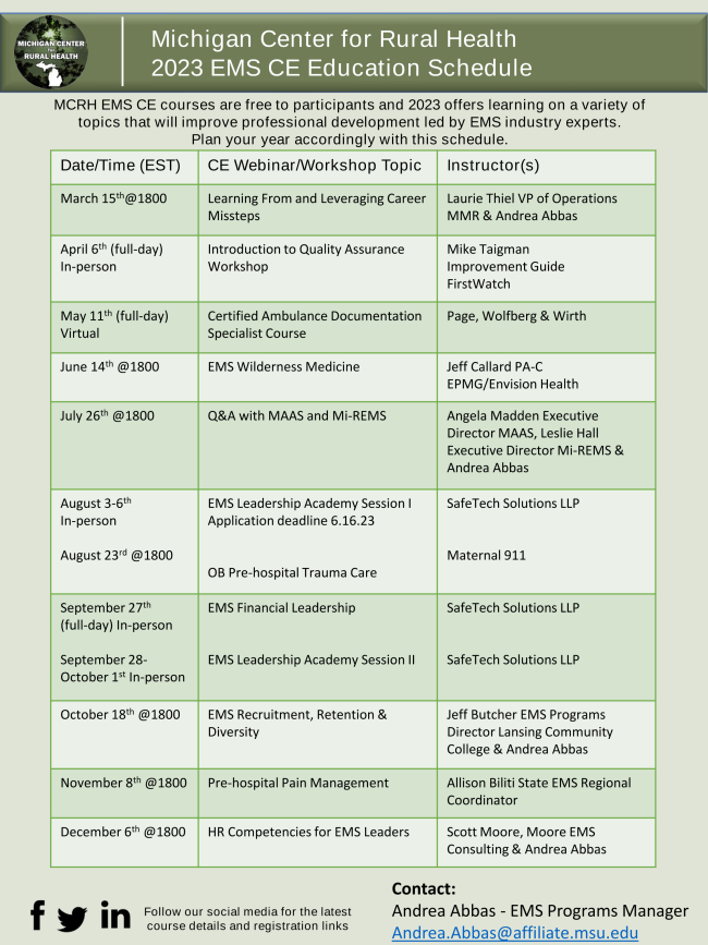 The latest EMS news for you