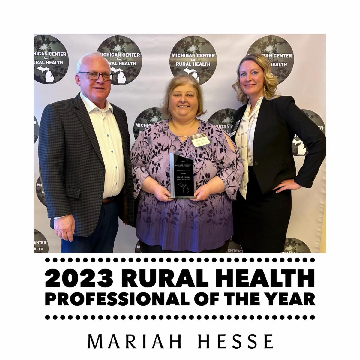 Mariah Hesse Named 2023 Michigan Rural Health Professional of the Year
