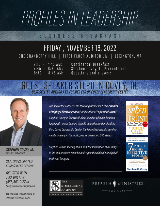 Business Breakfast: Profiles in Leadership - with special guest speaker ...