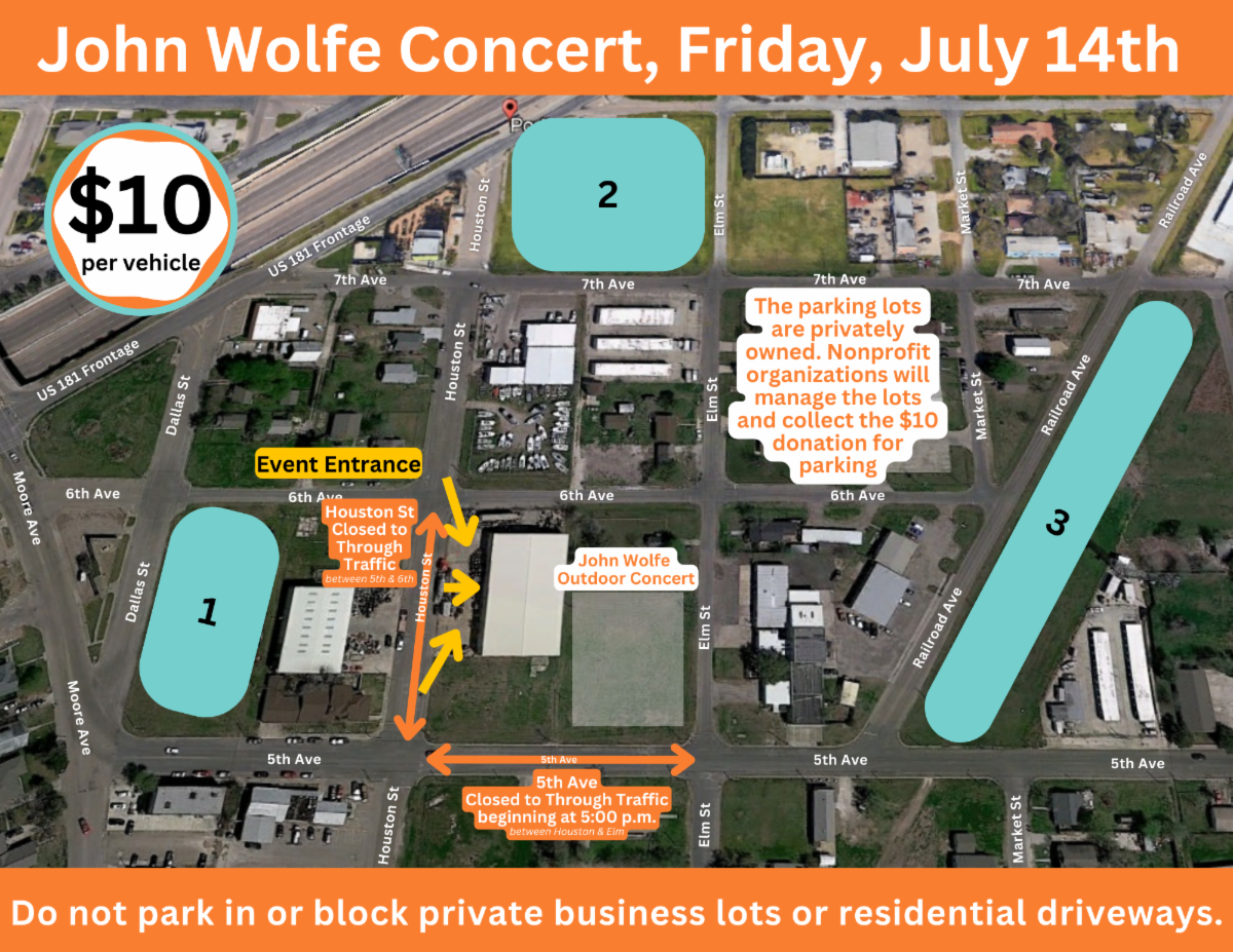 UPDATES! Parking + Jon Wolfe Concert Details