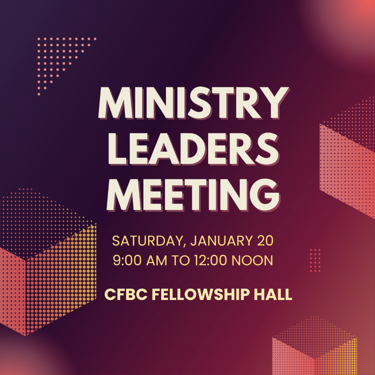 Weekly Connections & Announcements