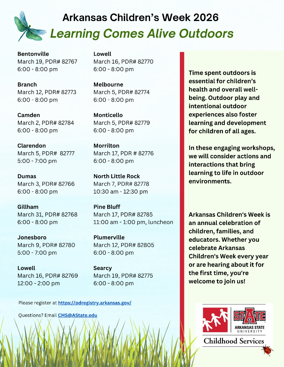 A-State CHS - CHS Resources & Events