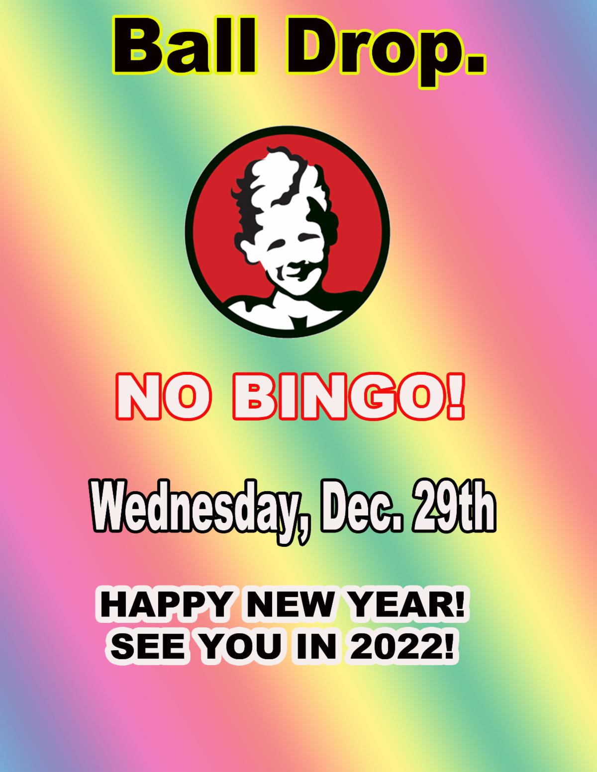 Bingo Blabber- Week of December 27th- No Bingo This Wednesday, a look ...