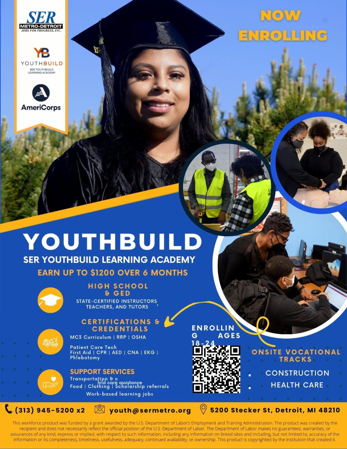 Now Enrolling - Youth Diploma Completion + Construction or Healthcare