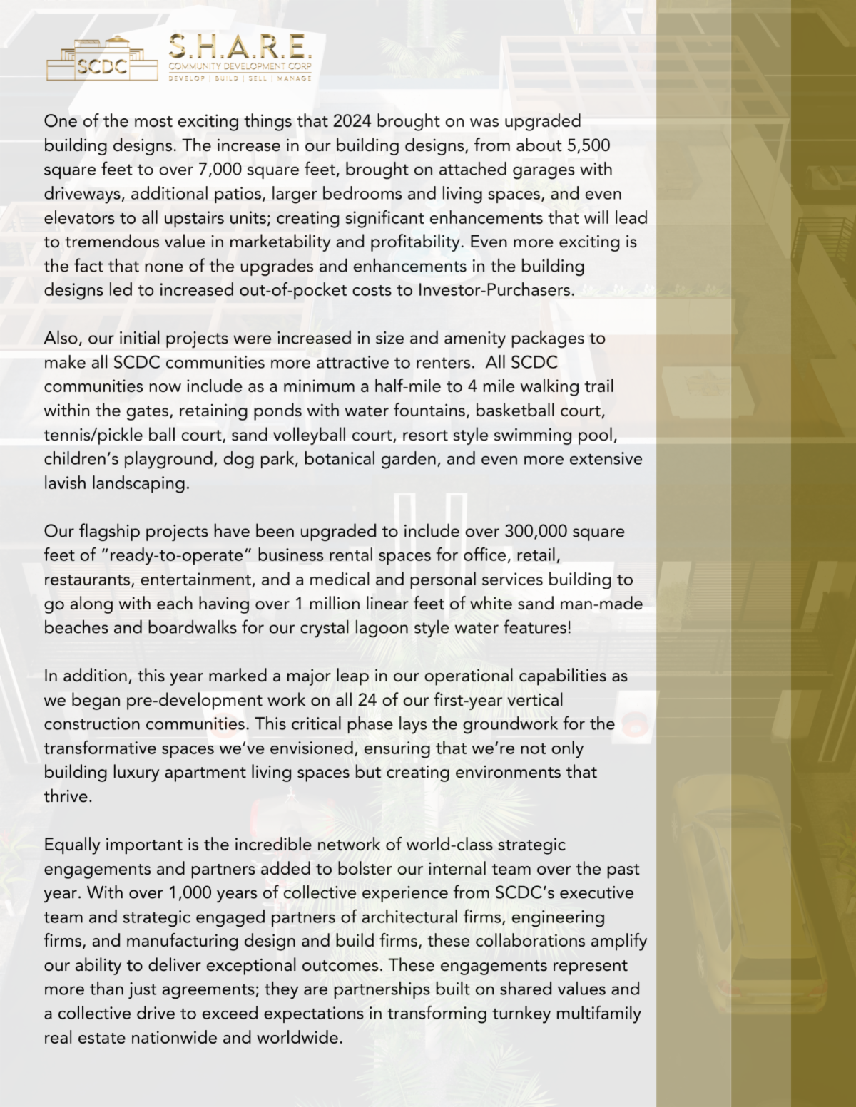 12.27.2024 Weekly Updates for SCDC Investor Purchasers