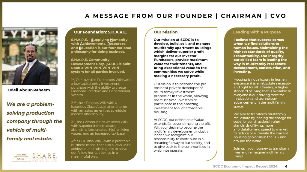 11.29.2024 Weekly Updates for SCDC Investor Purchasers