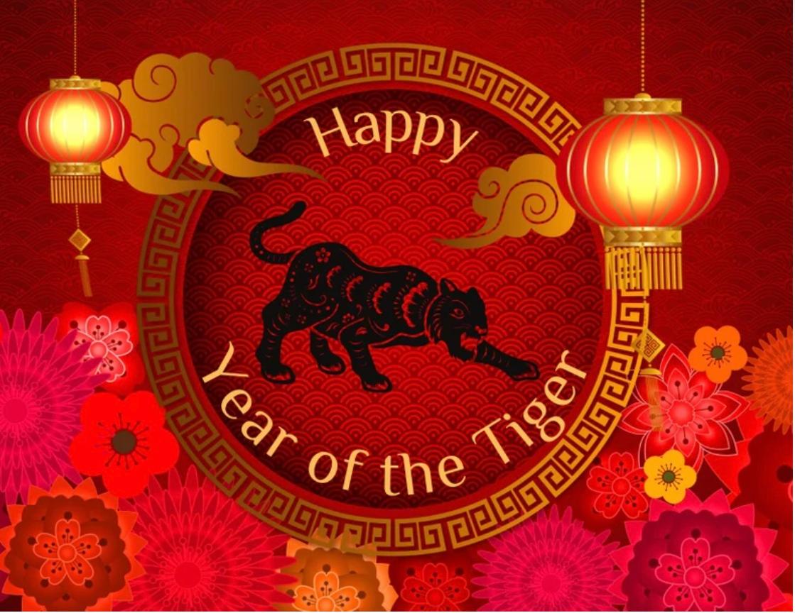 Year of the Tiger; Happy Chinese New Year and New Moon
