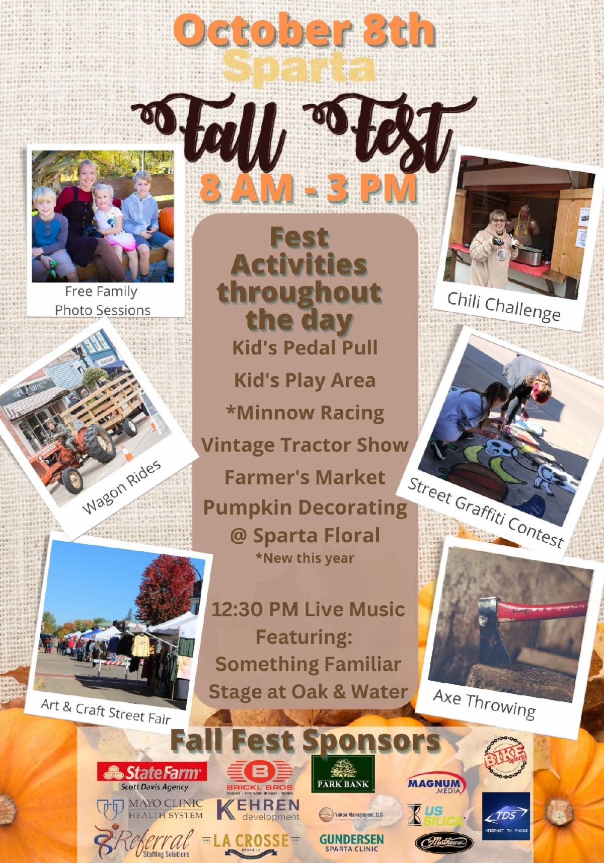 Welcome Fall, what's happening in the Sparta Area