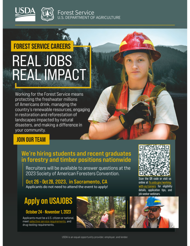 Forest Service has Student and Recent Graduate Positions Open Now ...