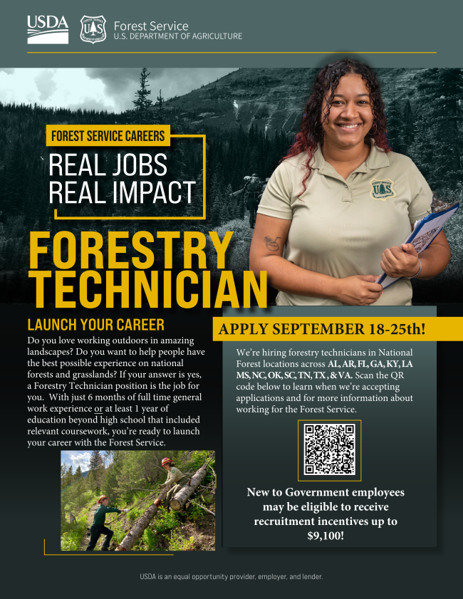 Apply Now! Forestry Technician Positions & Internships are open!