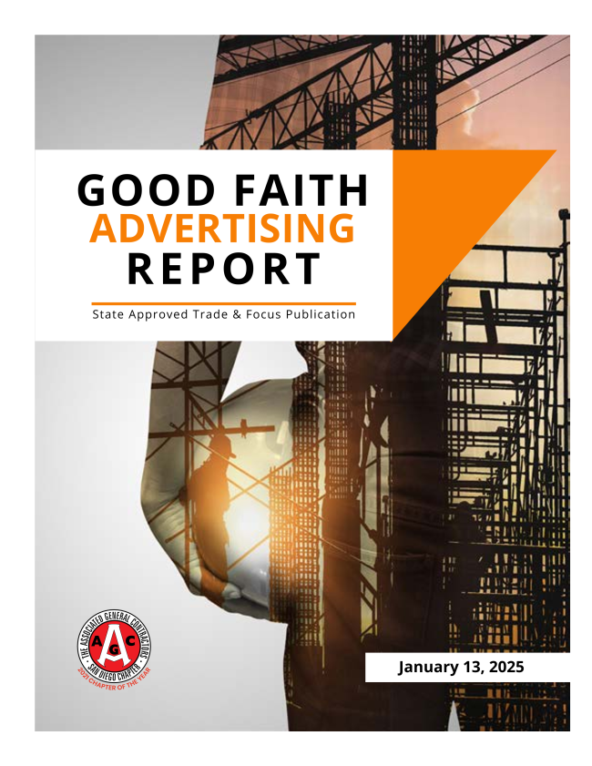 Associated General Contractors Good Faith Report January 13, 2025