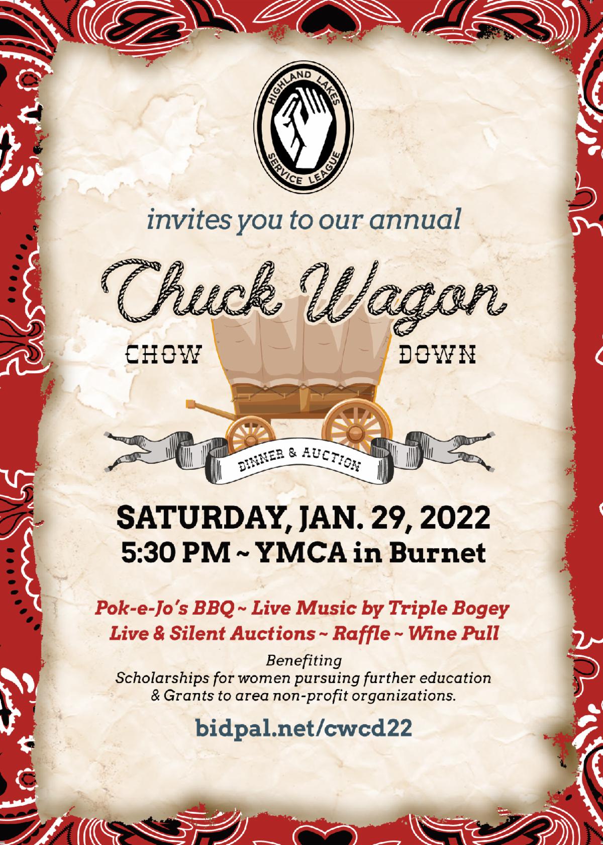 Tickets Now Available - Highland Lakes Service League's - Chuck Wagon ...