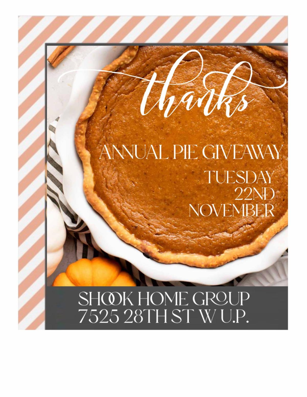 Annual Pie Giveaway Nov 22 Dear Clients And Friends We ve Got One Annual Pie Giveaway Nov 22 Dear Clients And Friends We ve Got One