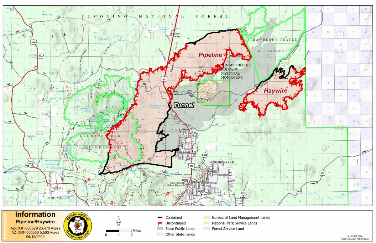 NEWS RELEASE: June 19, 2022 Pipeline / Haywire Fire daily update