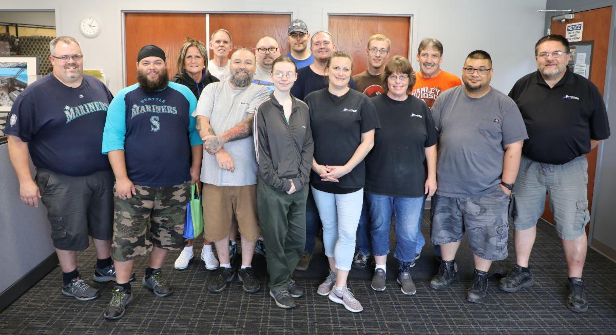 Sean McHugh, Pressco President (far left) and Todd Petchnick, Pressco ...