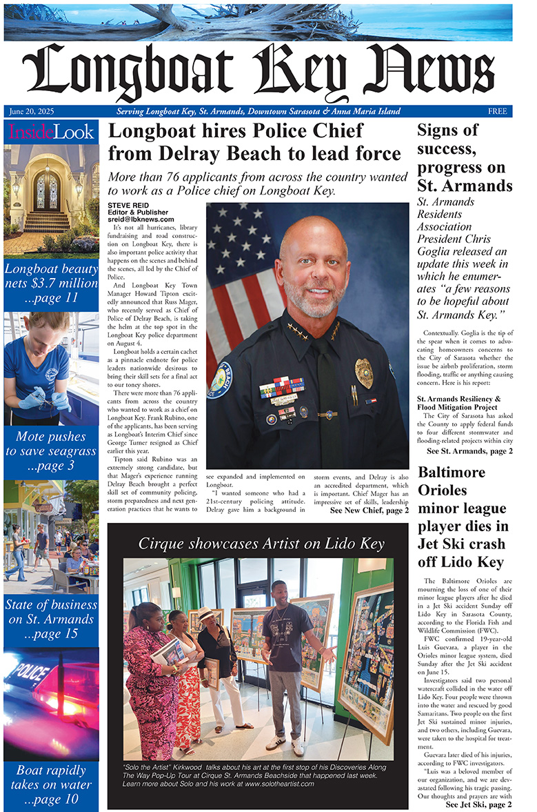 READ THIS WEEK'S LONGBOAT KEY NEWS ONLINE