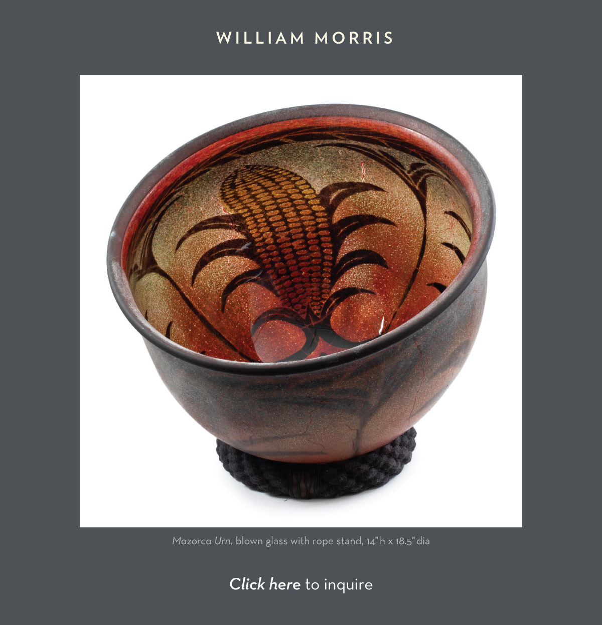 William Morris Glass Sculpture