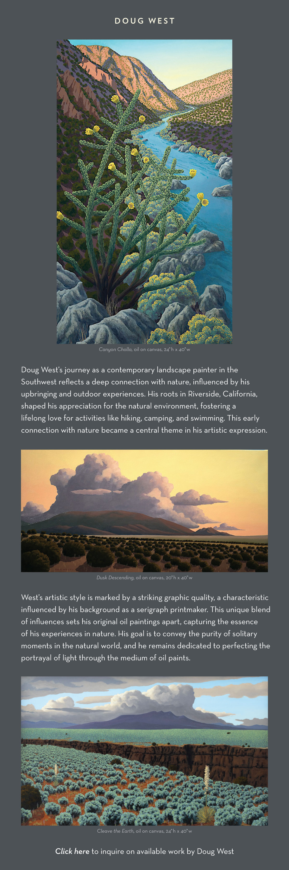 New Doug West Paintings