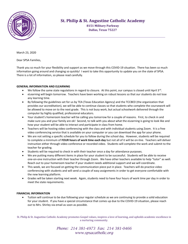 SPSA Weekly Newsletter