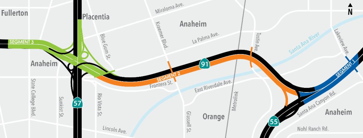 Construction Alert - SR-91 (SR-57 to SR-55) Improvement Project
