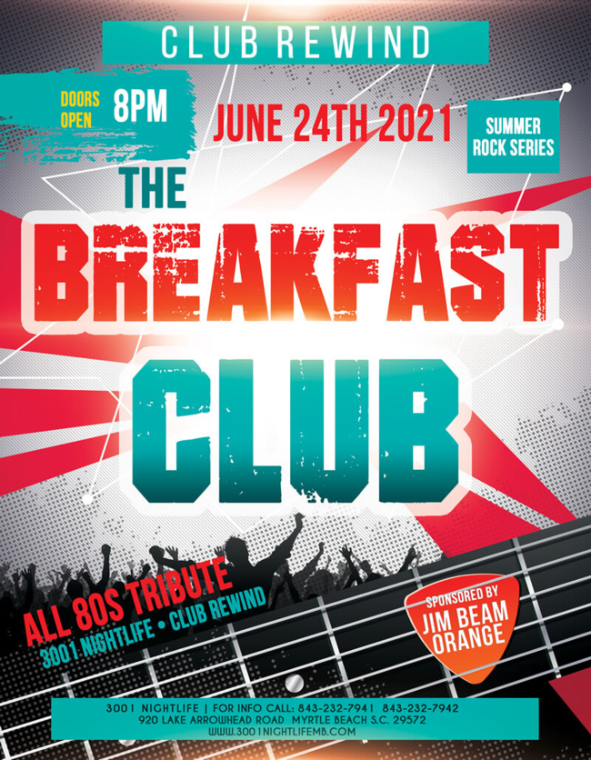 The Breakfast Club at 3001 on June 24!