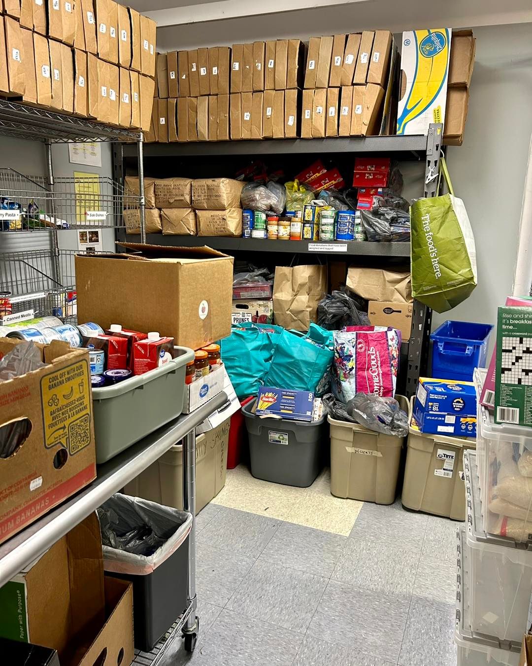 Thank you for responding to our plea for food donations!