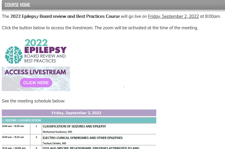 Important Course Information: 2022 Epilepsy Board Review Course ...