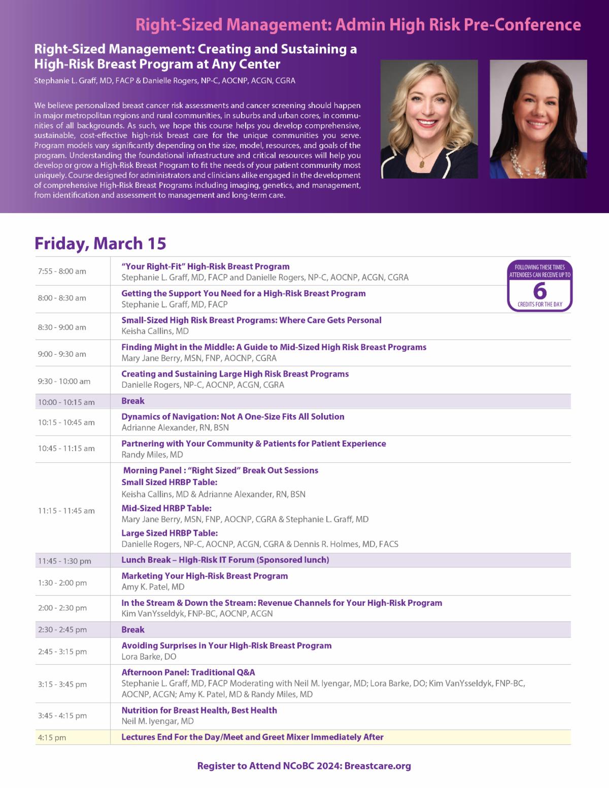 High-Risk Breast Program Trifecta! NCoBC 2024