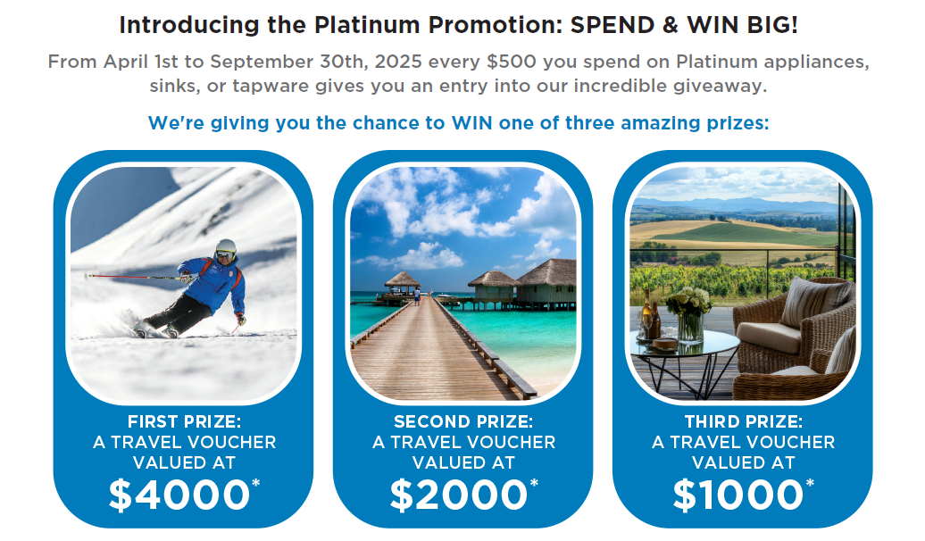 Win a GETAWAY with Platinum!