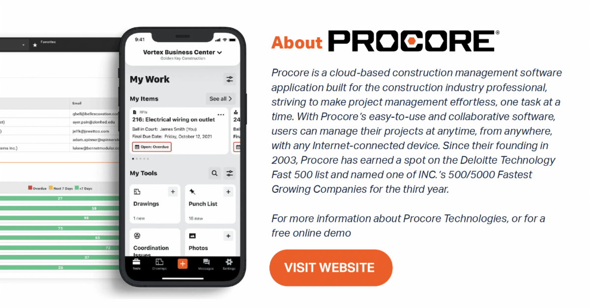 Register now to Learn More About Procore Technologies
