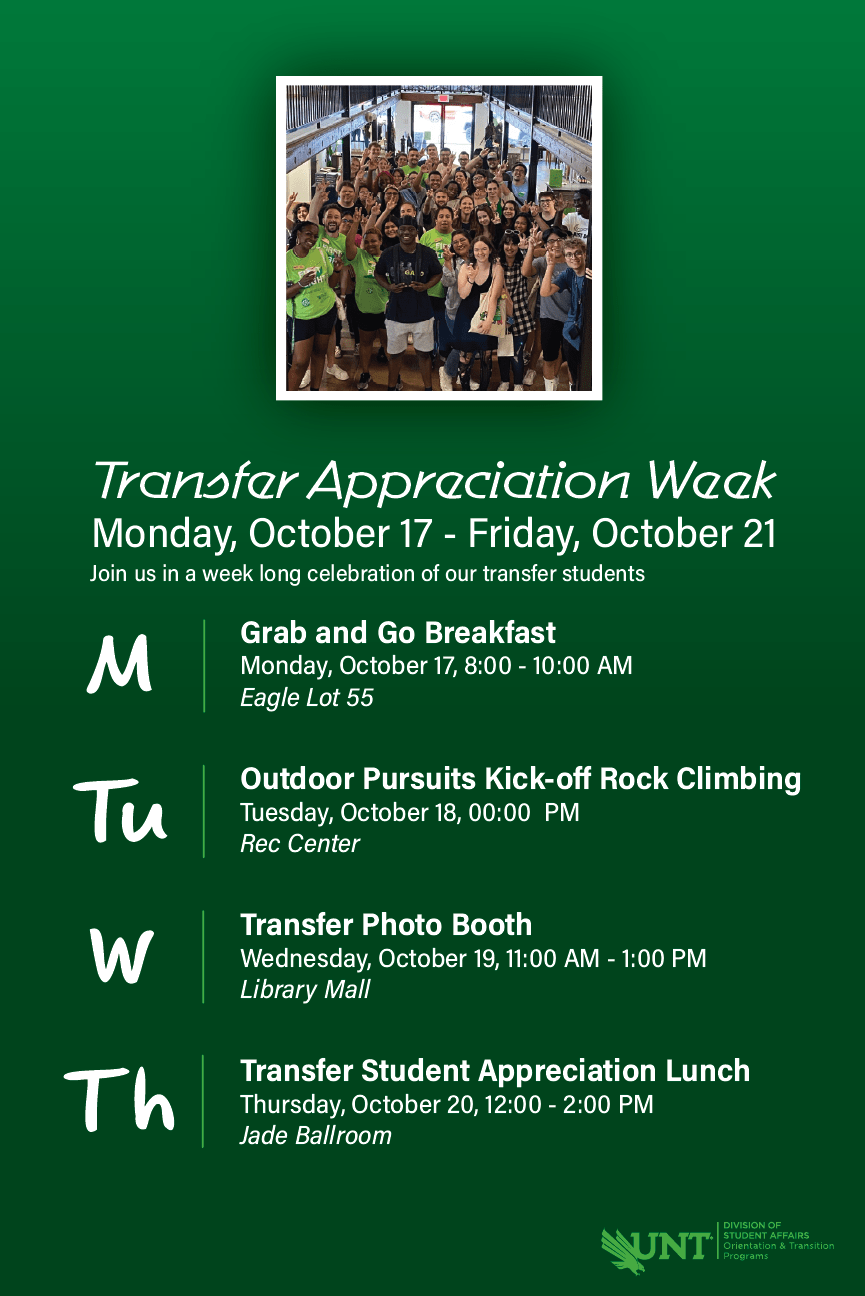 UNT Transfer Tuesday Newsletter 10/11/2022