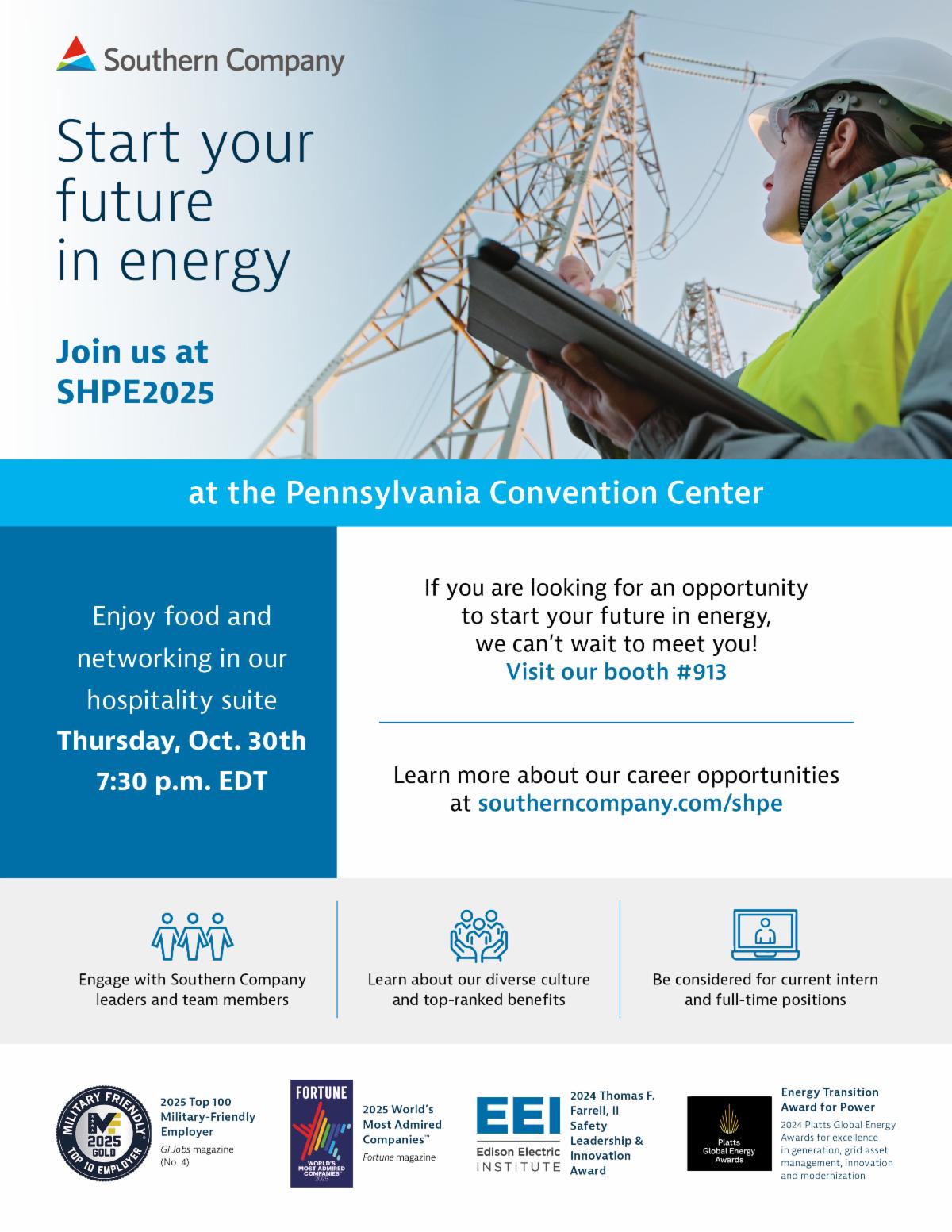 Visit Southern Company at Booth #913 at the National Convention!