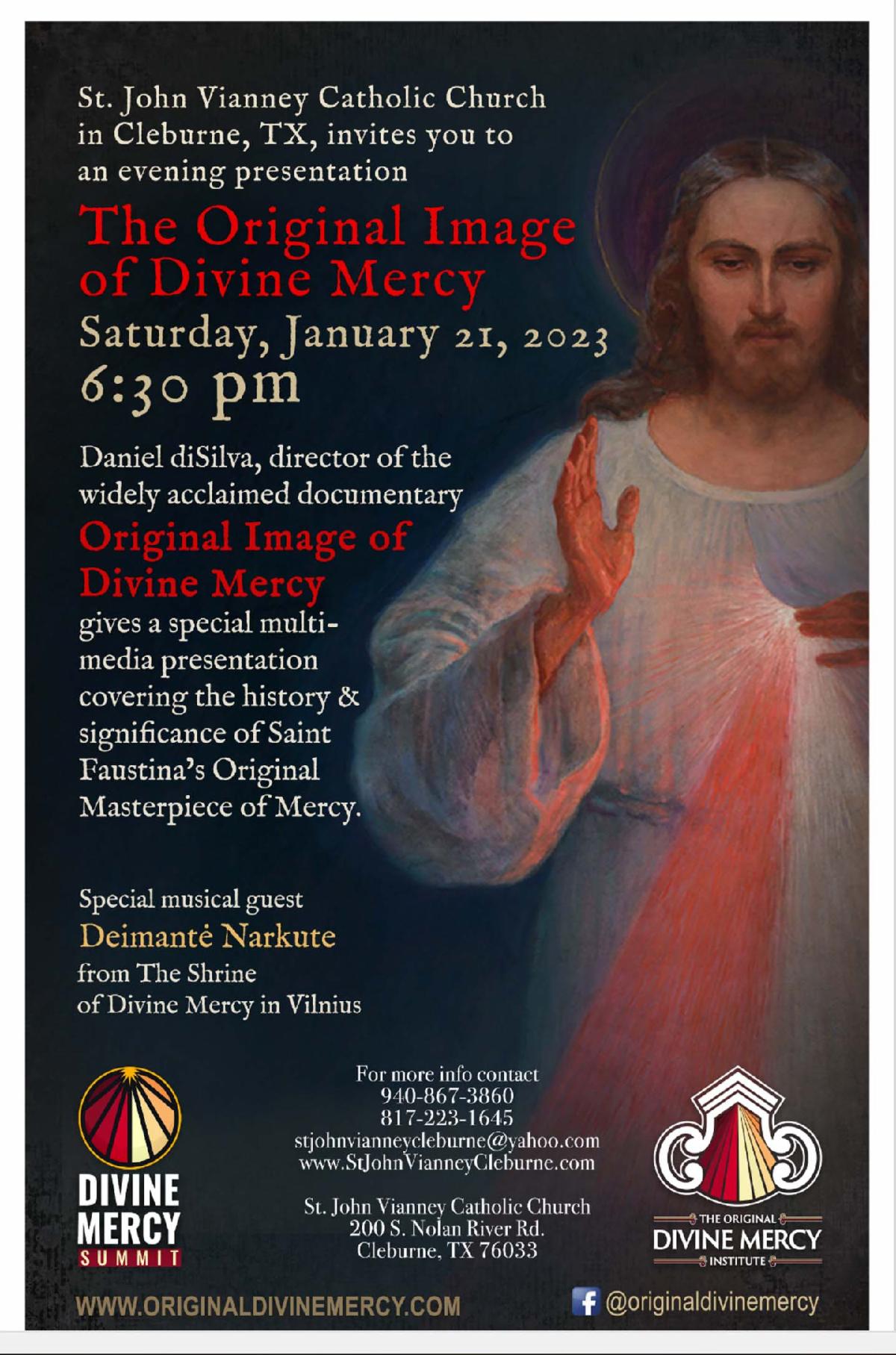 Original Image of Divine Mercy Jesus Presentation at SJV on Saturday ...