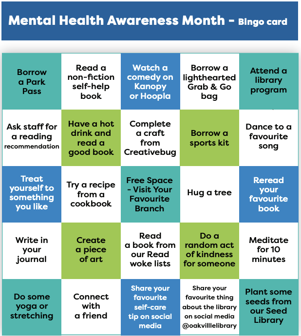 News: Mental Health Awareness Month BINGO, OPL Storywalks and more!