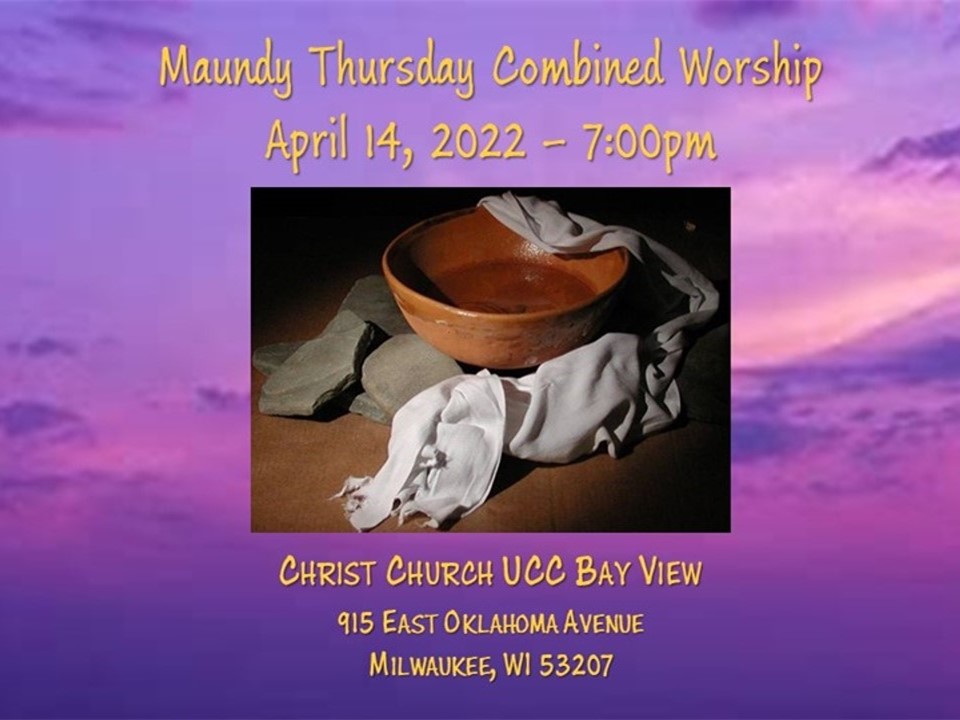 Join us this evening for our Maundy Thursday Communion and Foot/Hand ...