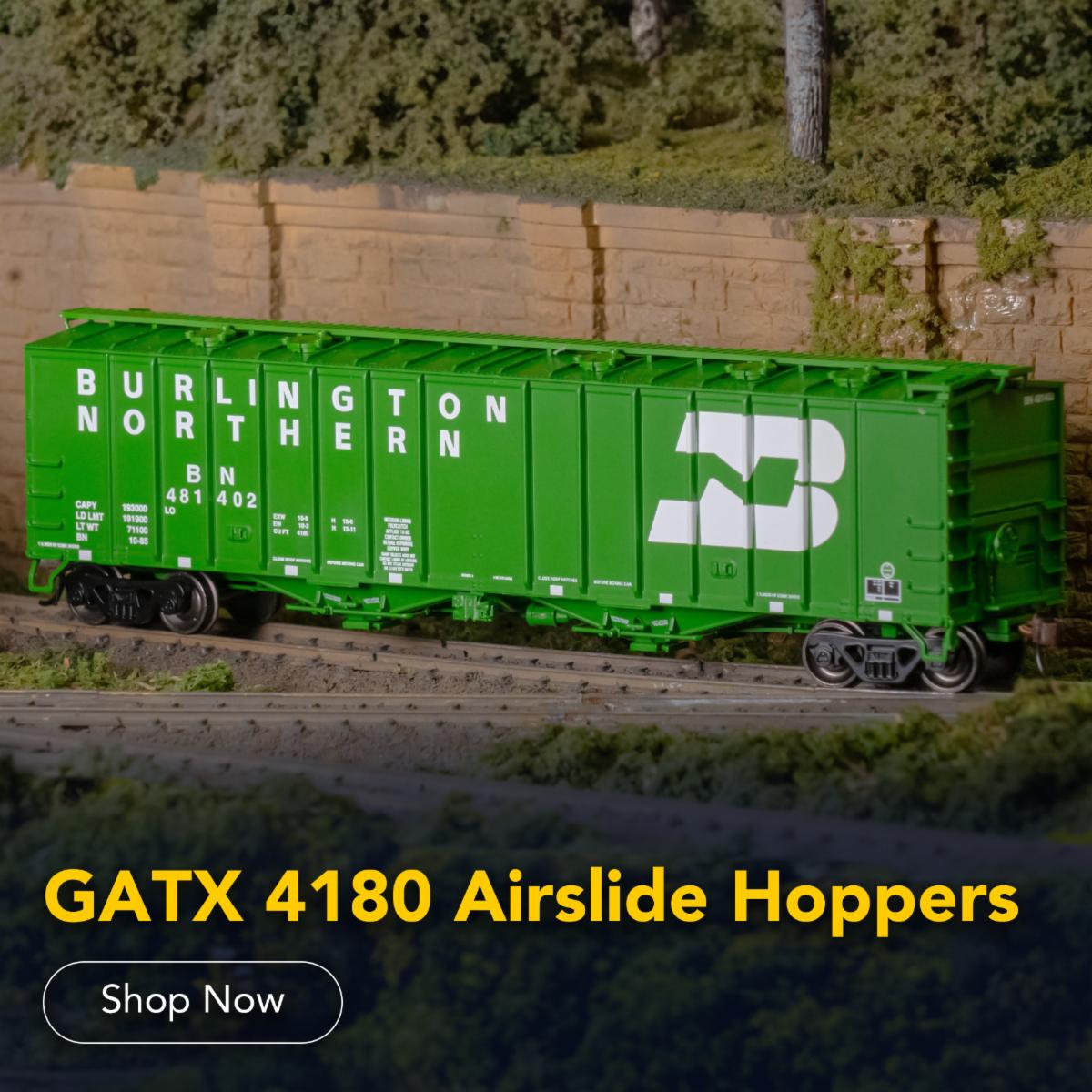 HO Scale GATX 4180 Airslide Hoppers